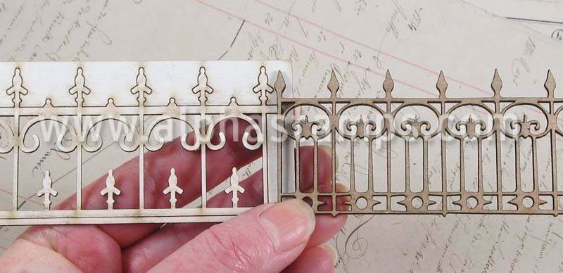 1.75 Inch Tall Wrought Iron Fence | Alpha Stamps