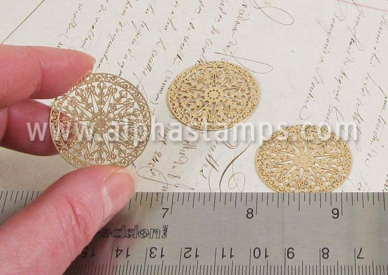 30mm Round Filigree Ceiling Compass Rose* | Alpha Stamps