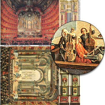 Paper Theatre Opera Houses Collage Sheet | Alpha Stamps