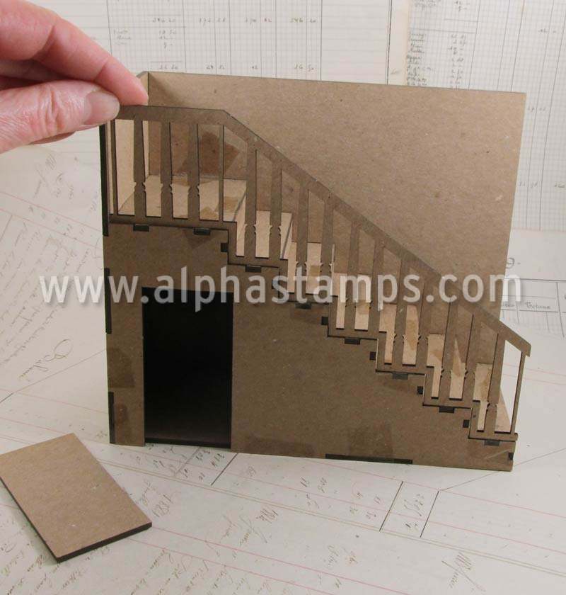Stairs Corner Room Box | Alpha Stamps