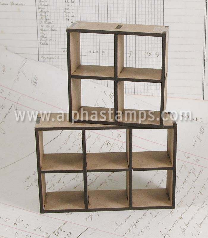 4 Cubbies Square - Open Back | Alpha Stamps