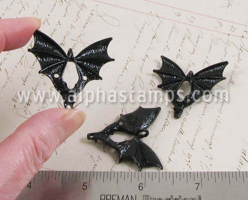 Black Metal Bat Wings | Alpha Stamps