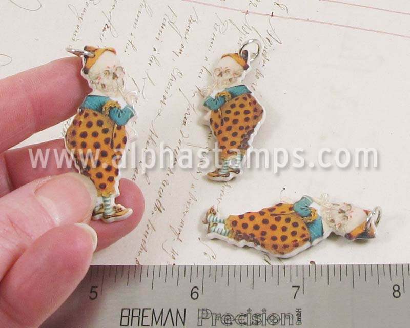 Skeleton Clown Pendant * | Alpha Stamps