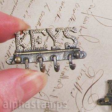 Antique Brass Key Hooks * | Alpha Stamps