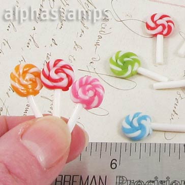 3/4 Inch Multicolor Lollipops | Alpha Stamps