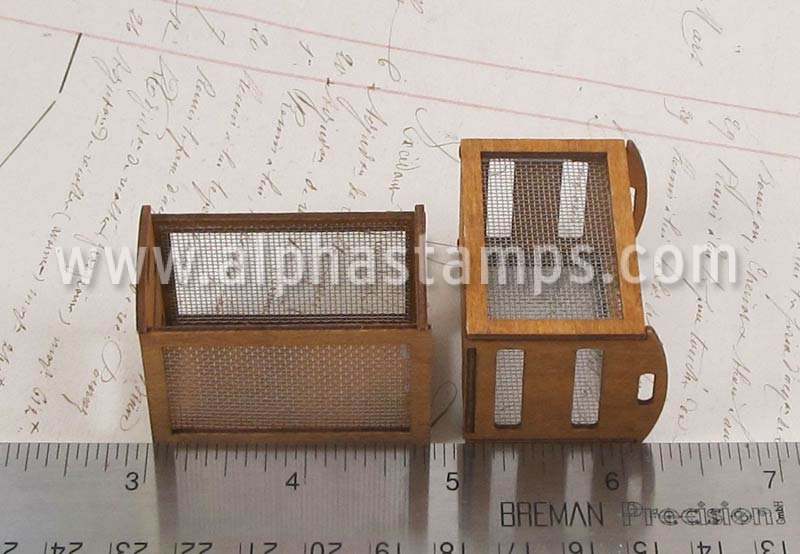 Wooden Storage Crate with Metal Screen Sides | Alpha Stamps
