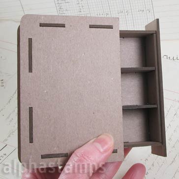 Small Hidden Drawer Book Box with Shelves | Alpha Stamps