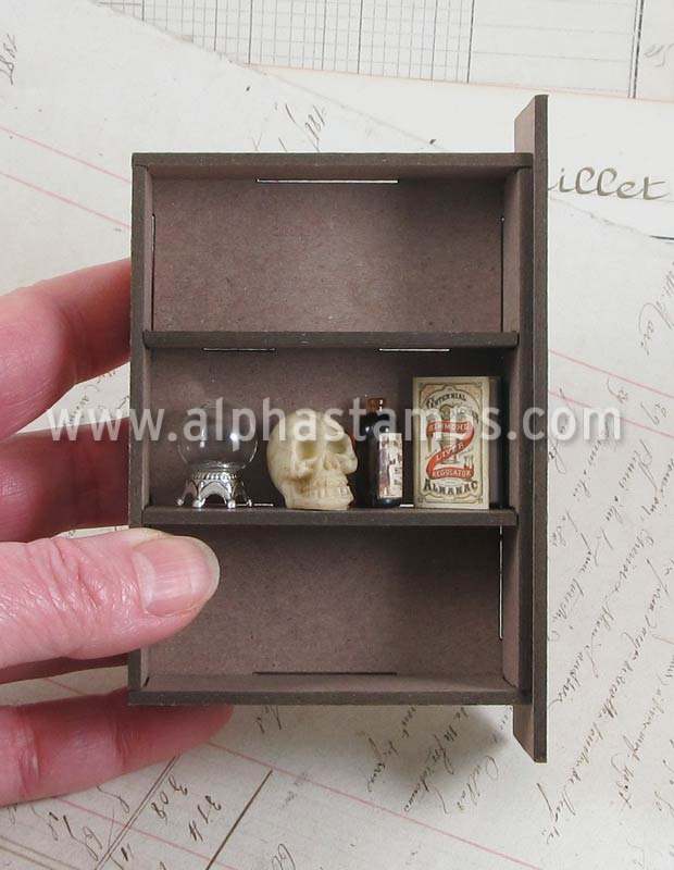 Small Hidden Drawer Book Box with Shelves | Alpha Stamps