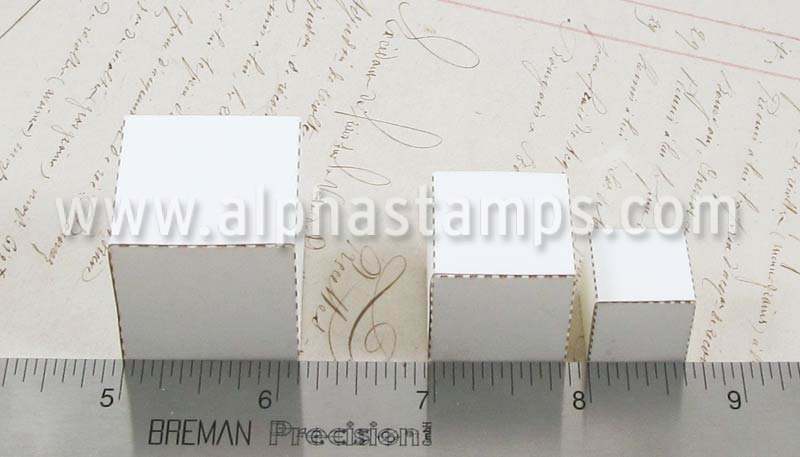 Set of 3 Stacking Cube Boxes with Lids | Alpha Stamps