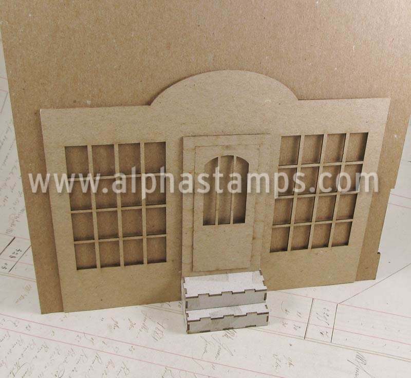 Half Scale Storefront Window with Arched Top | Alpha Stamps