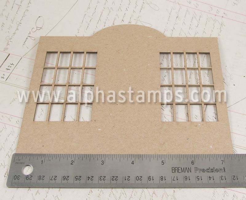 Half Scale Storefront Window with Arched Top | Alpha Stamps
