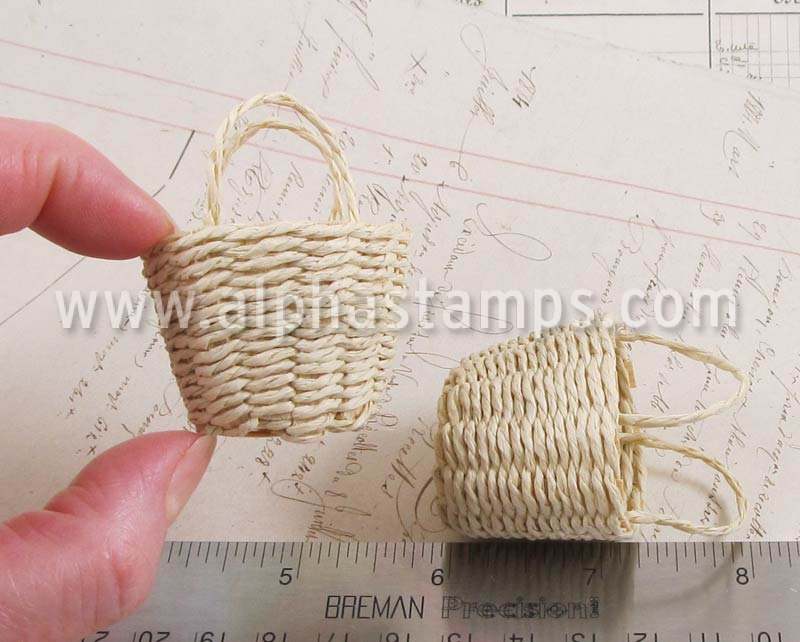 2 Inch Tall Wicker Basket | Alpha Stamps