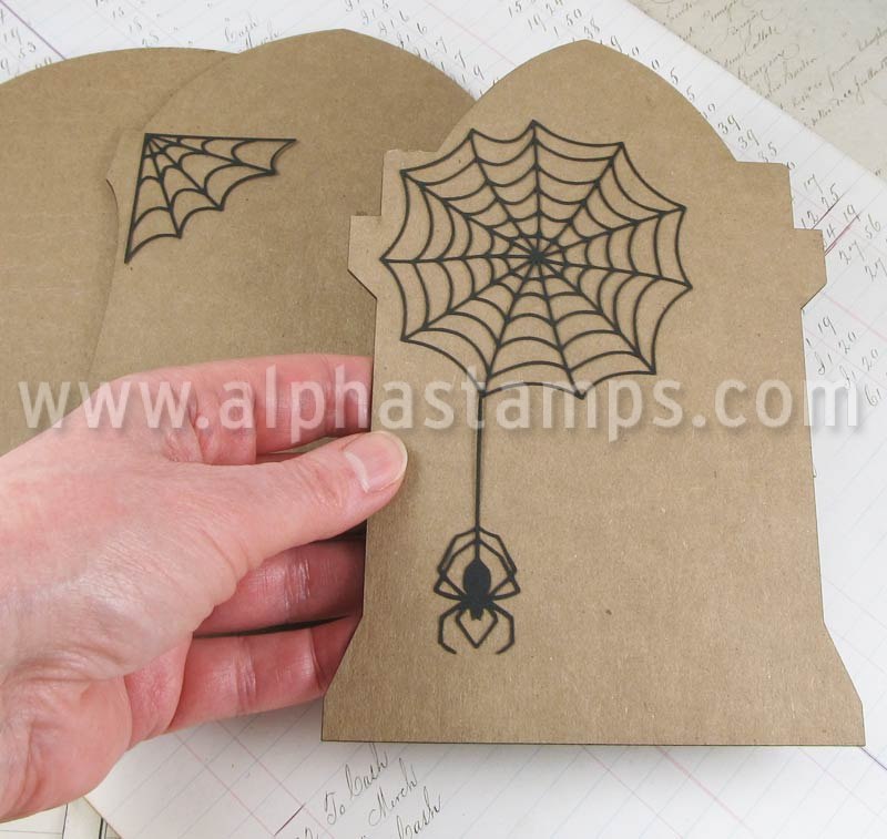 Black Spider & Webs Shape Set | Alpha Stamps