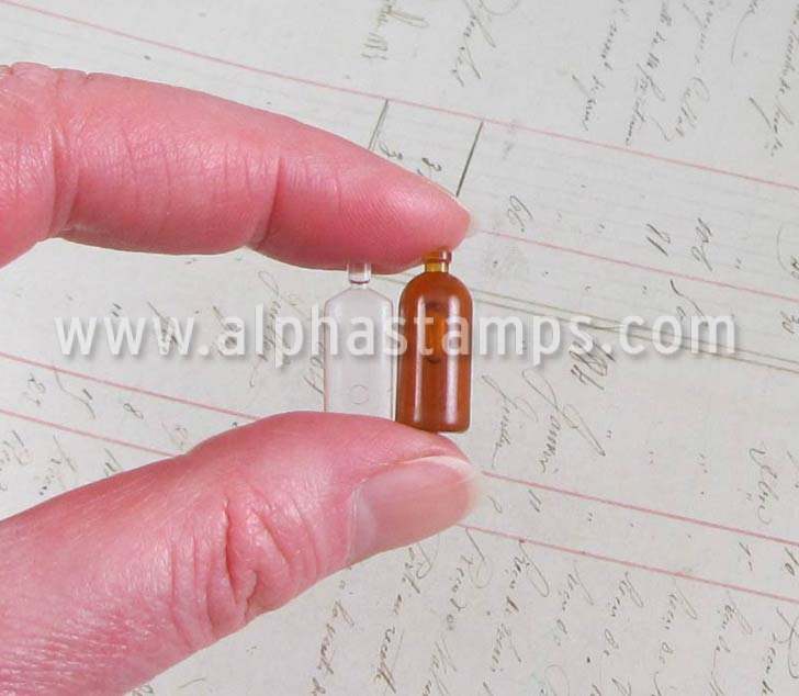 Mini Clear Resin Whiskey Bottle | Alpha Stamps