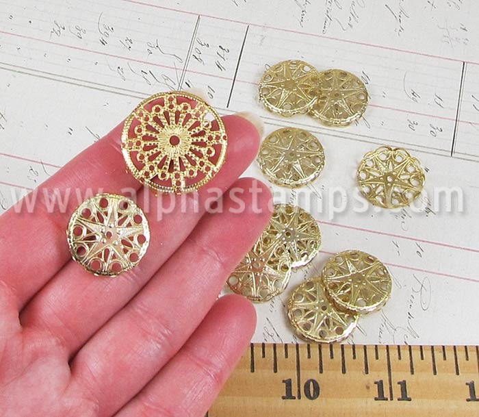 3/4 Inch Gold Star Filigree Base* | Alpha Stamps
