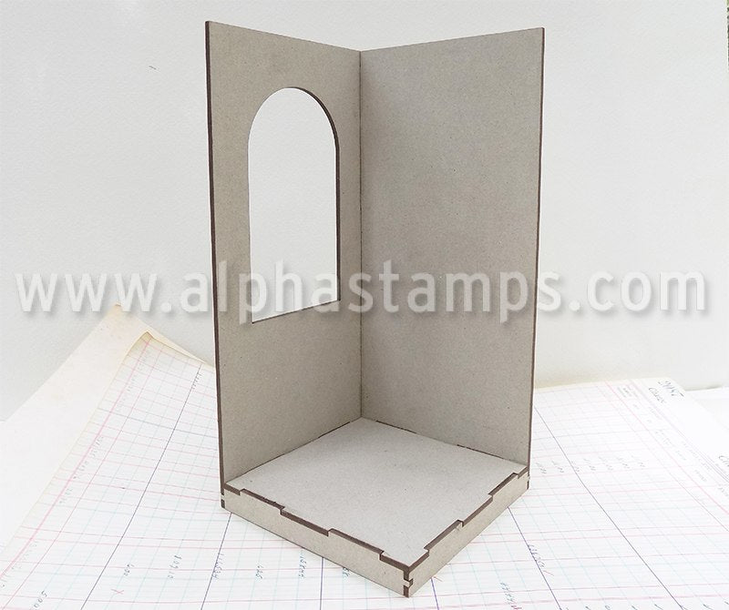 4x4 Corner Room Box with Window | Alpha Stamps
