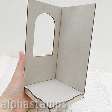 4x4 Corner Room Box with Window | Alpha Stamps