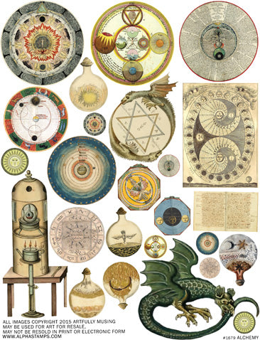 Alchemy Collage Sheet | Alpha Stamps