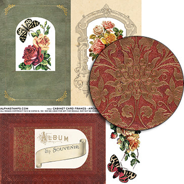 Cabinet Card Frames - Arched Collage Sheet | Alpha Stamps
