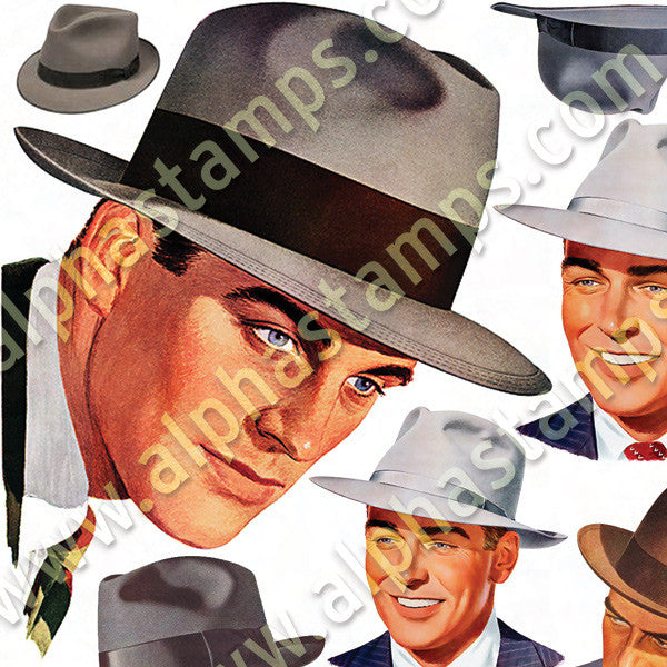 Fifties Floating Heads Collage Sheet | Alpha Stamps