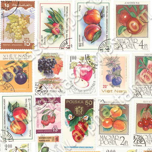 Fruit Postage Stamps Half Sheet | Alpha Stamps