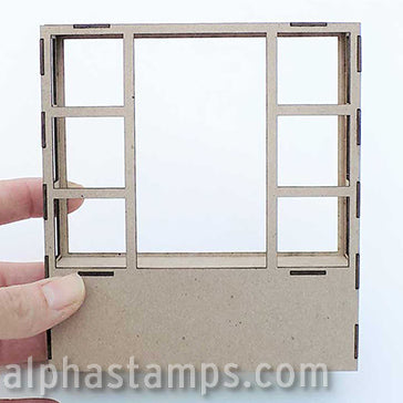 Rectangular Bay Window - Half Scale - Large Center Window | Alpha Stamps