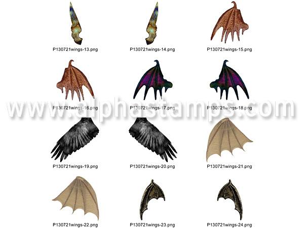Spooky Wings Set Download | Alpha Stamps