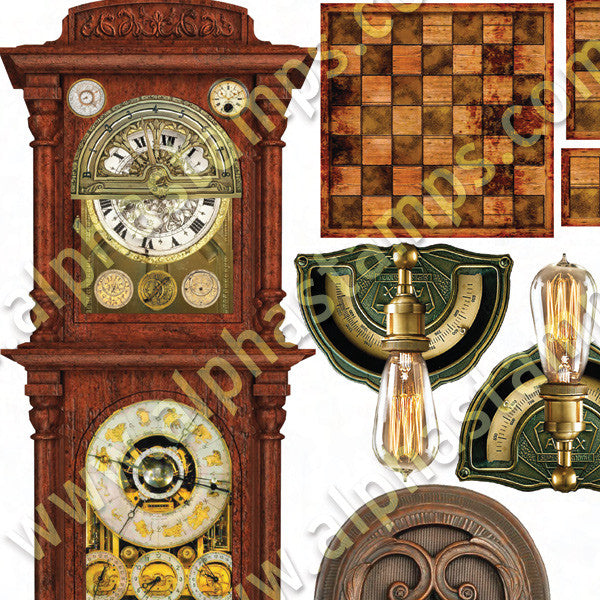 Steampunk Study Collage Sheet | Alpha Stamps