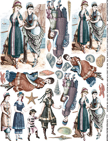 Tinted Beachwear Collage Sheet | Alpha Stamps