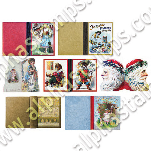 Victorian Tiny Little Books Collage Sheet | Alpha Stamps