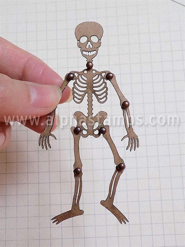 Articulated Skeleton - 4 Inch Tall | Alpha Stamps