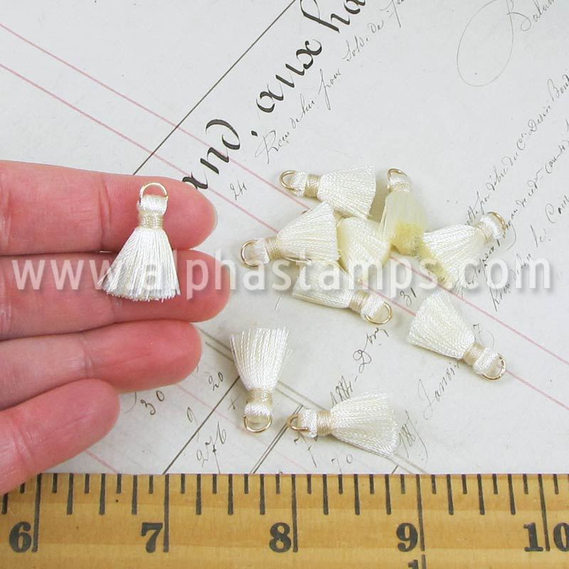20mm Silky Cream Tassels* | Alpha Stamps