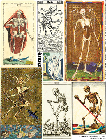 Death Cards Collage Sheet | Alpha Stamps