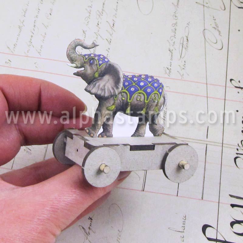 Pull Toy Animals Collage Sheet | Alpha Stamps