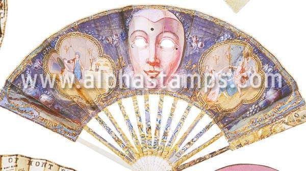 Paper Doll Fans Collage Sheet | Alpha Stamps