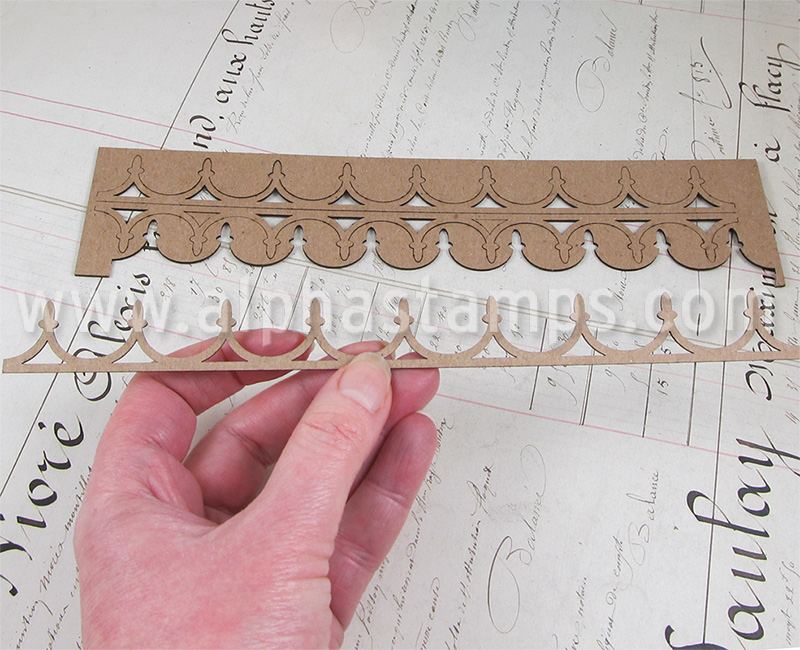 Scalloped Gingerbread Trim Strips | Alpha Stamps