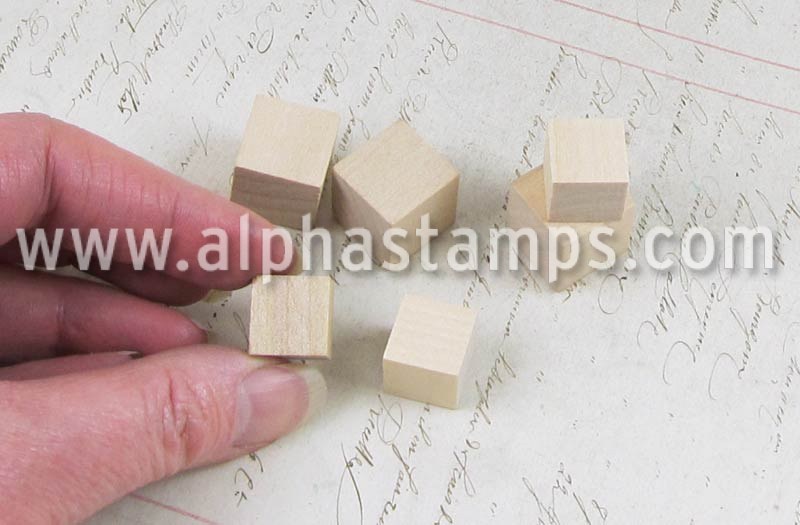 1/2 Inch Wooden Cube Blocks* | Alpha Stamps