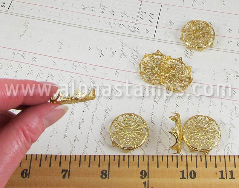 1 Inch Fancy Gold Filigree Base* | Alpha Stamps