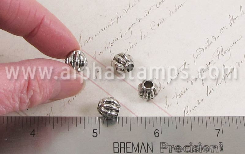 Antique Silver Box Feet - Ribbed Melon | Alpha Stamps