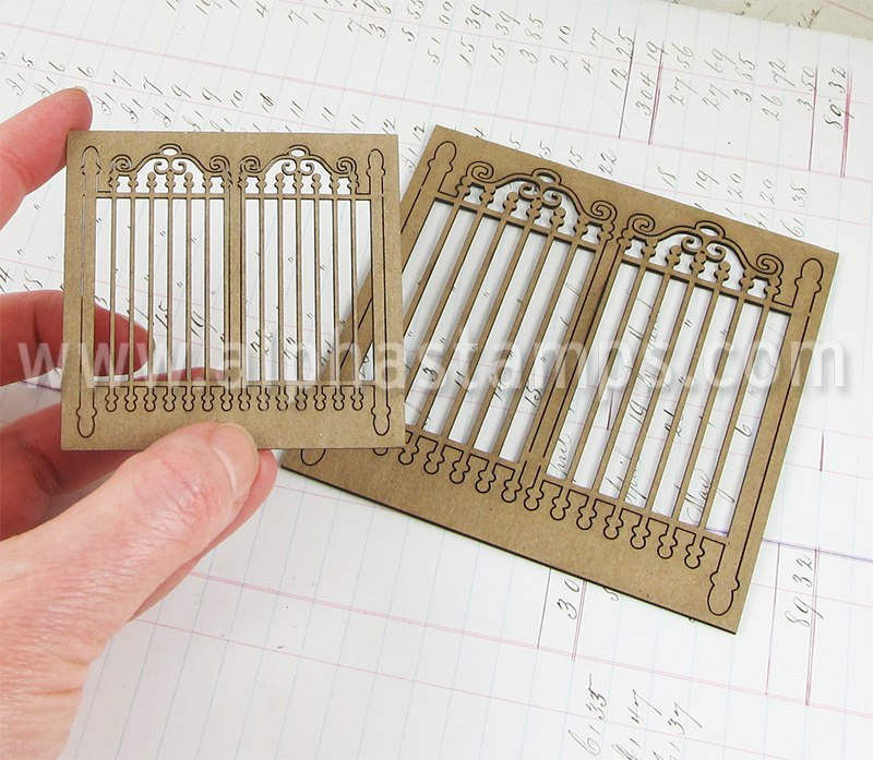 2 Sets of Mini Chipboard Gates | Alpha Stamps