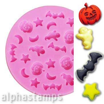 Mini Halloween Icons Mold | Alpha Stamps