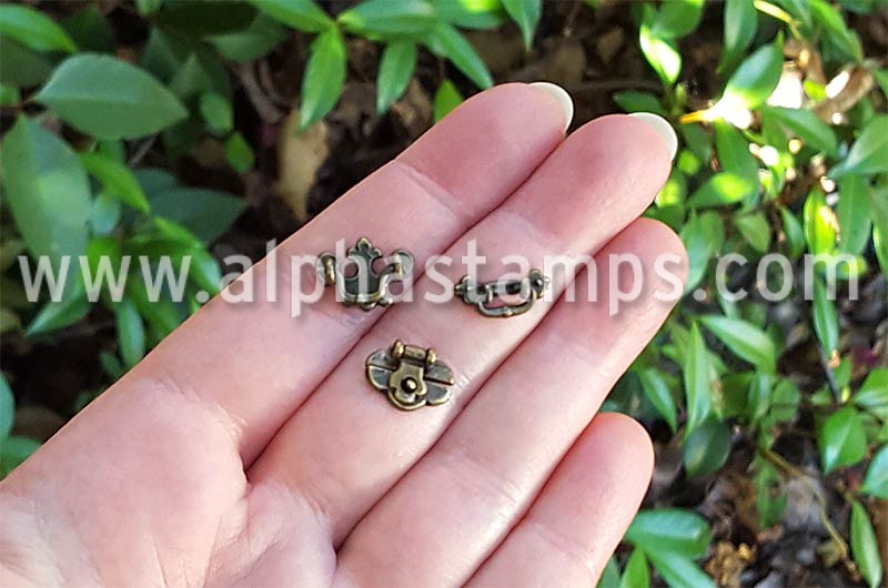 Antique Brass Mini Oval Drop Handle | Alpha Stamps