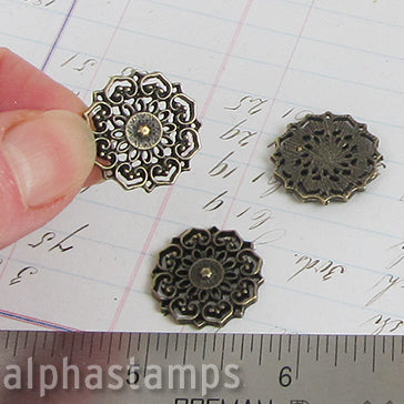 20mm Round Bronze Moorish Filigree* | Alpha Stamps