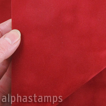 Red Suede Paper | Alpha Stamps