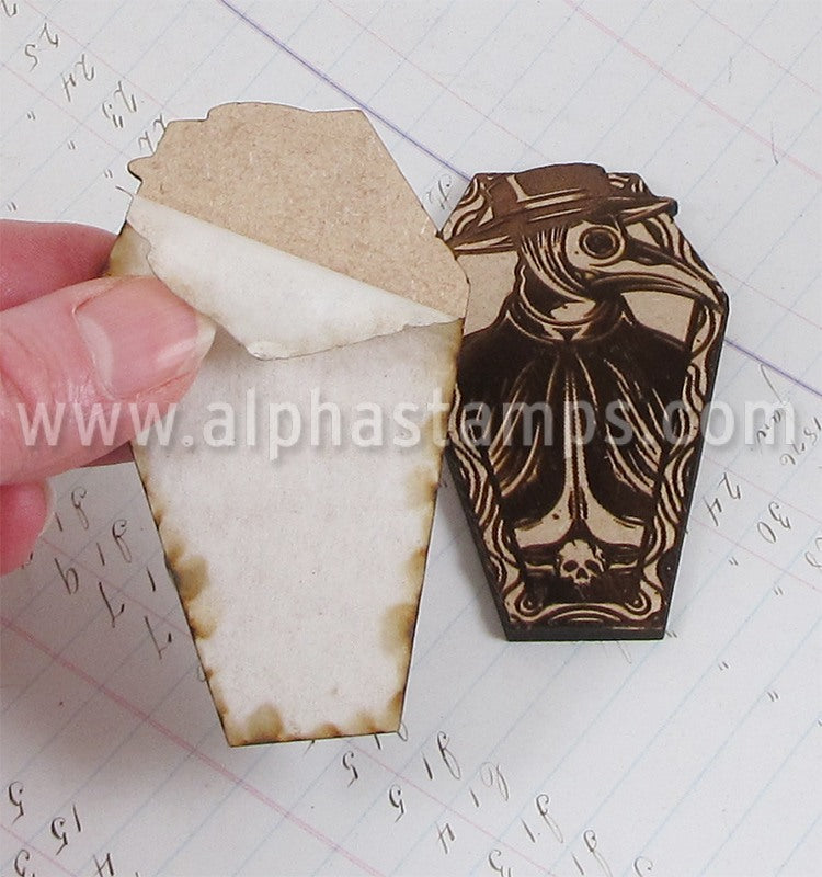 Plague Doctor 3 Inch Coffin* | Alpha Stamps