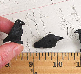 Ceramic Raven Beads - Large | Alpha Stamps