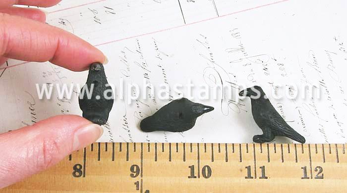 Ceramic Raven Beads - Large | Alpha Stamps