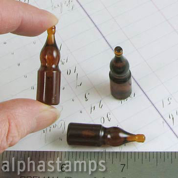 Tall Amber Resin Syrup Bottle | Alpha Stamps