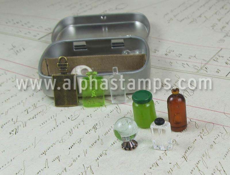 Ghoulish Green Mini Resin Jars | Alpha Stamps