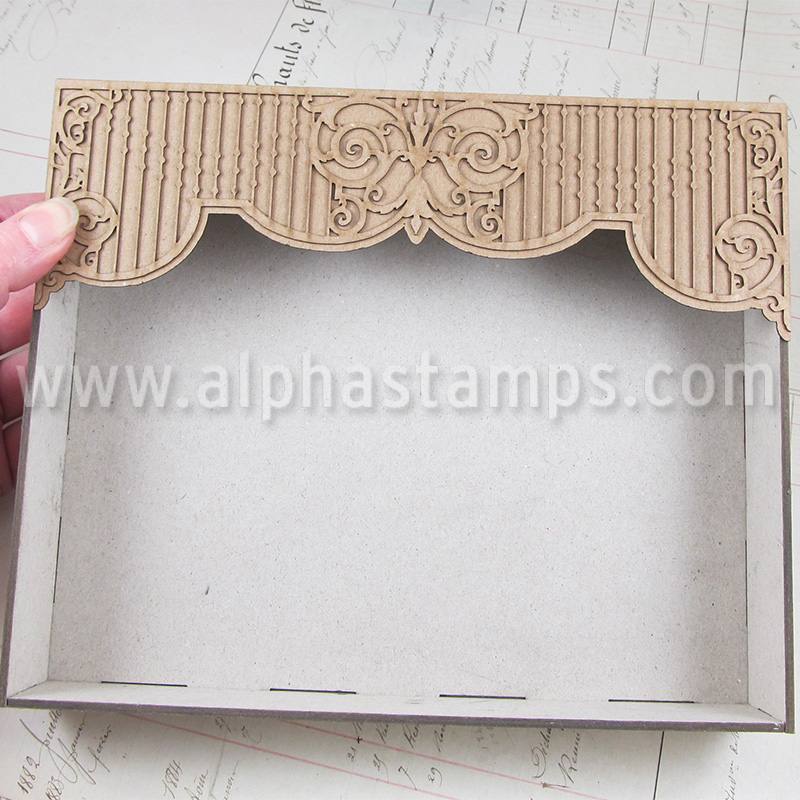 Wrought Iron Shadowbox Header | Alpha Stamps